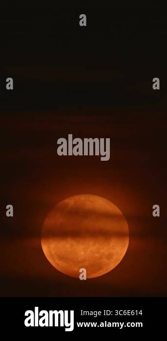 The blood moon in the night sky. Nature Stock Video Footage - Alamy