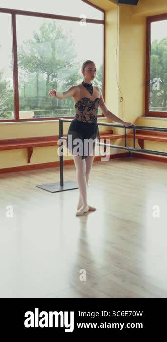 Ballet Dancer Warming Up And Practicing Indoor Stock Video Footage - Alamy