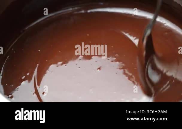 Dark chocolate melting process stirring Stock Videos & Footage - HD and ...