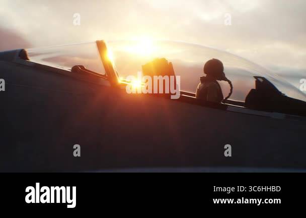 Military fighter jet F-16 flying over clouds. Air force Stock Video ...