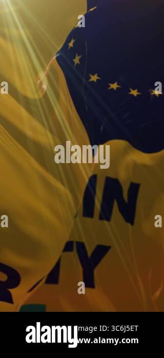 Franklin County Flag, Kentucky, United States. 4K Vertical. Loop Stock ...