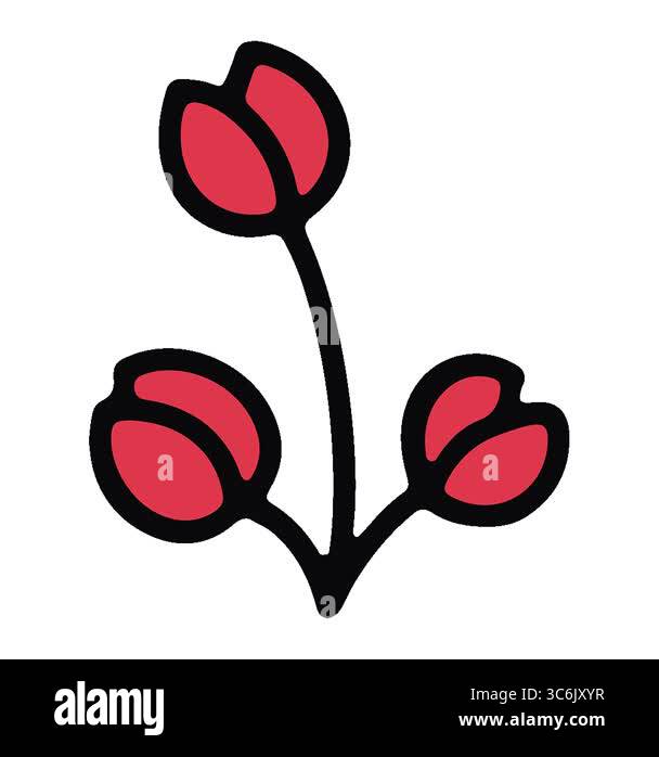 A simple looping animated simple tulip flower design Stock Video ...