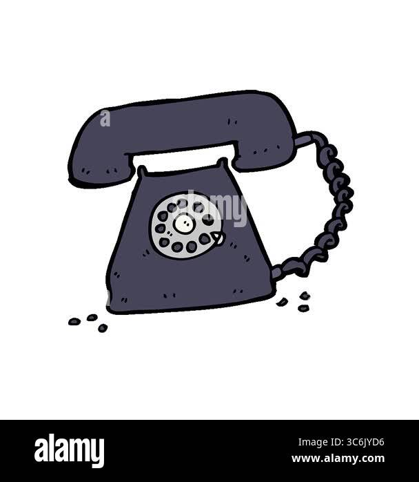 A simple looping animated cartoon retro telephone Stock Video Footage ...