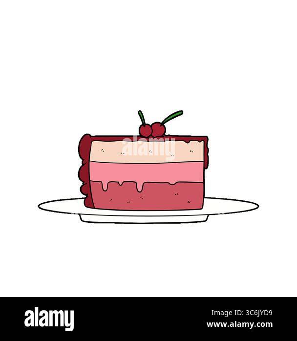 A simple looping animated cartoon cake Stock Video Footage - Alamy