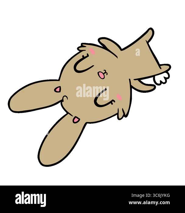 A simple looping animated cute cartoon rabbit Stock Video Footage - Alamy