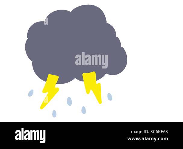 A simple looping animated Thunder Cloud Stock Video Footage - Alamy