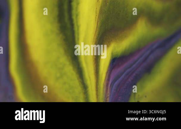 Dye liquid. Acrylic fluid. Wavy flow ink mix with interpenetration ...