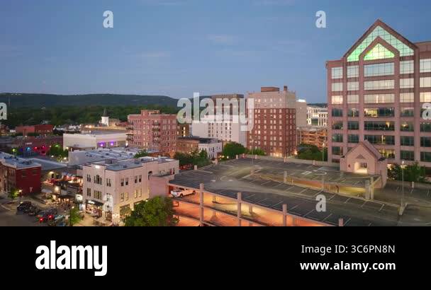 Aerial view of Huntsville, Alabama. American city old historical ...