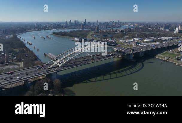 Van Brienenoord Bridge, bridge over Nieuwe Maas, Rotterdam, The ...
