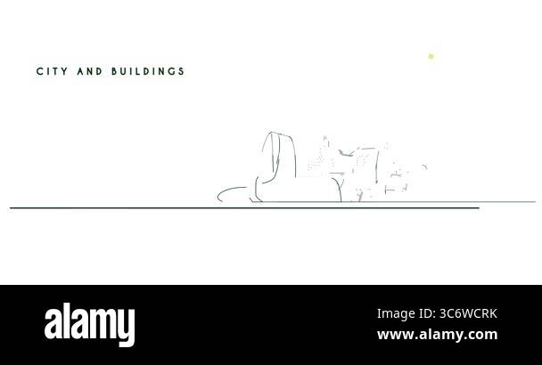 Saudi Arabia skyline. Moving banner or sketch with panorama of Arab ...