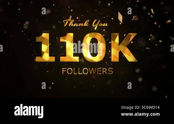 110K Followers celebration animation, 110000 followers thank you video ...