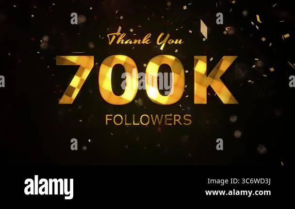 700K Followers celebration animation, 700000 followers thank you video ...