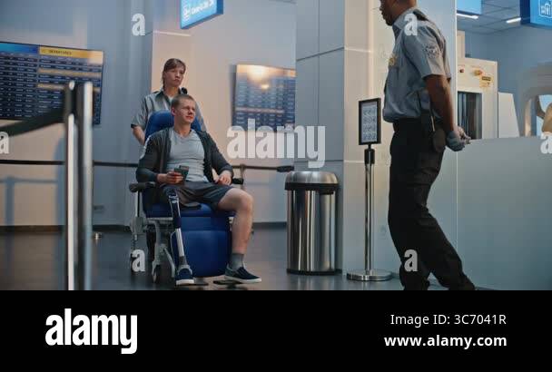 Security Checkpoint in Airport Terminal: African American Security ...