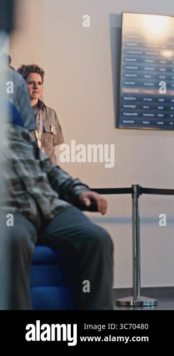 Security Checkpoint in Airport Terminal: African American Security ...