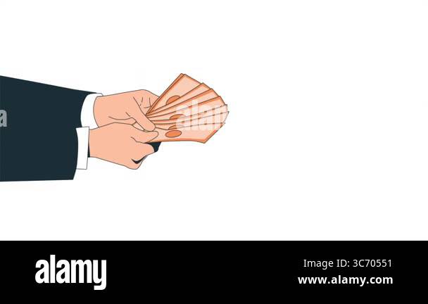 Person Counting Money Animation Stock Video Footage - Alamy