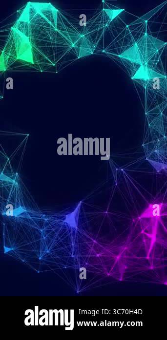 dots and lines connection plexus abstract background, 3d low poly ...