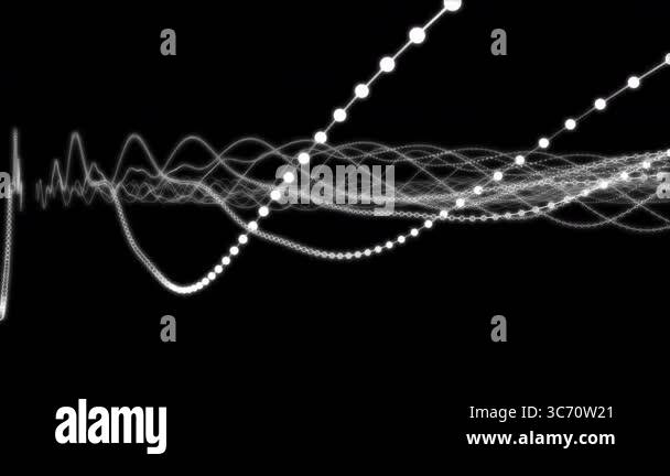 Motion animated infographic lines of graphs connecting data circles ...
