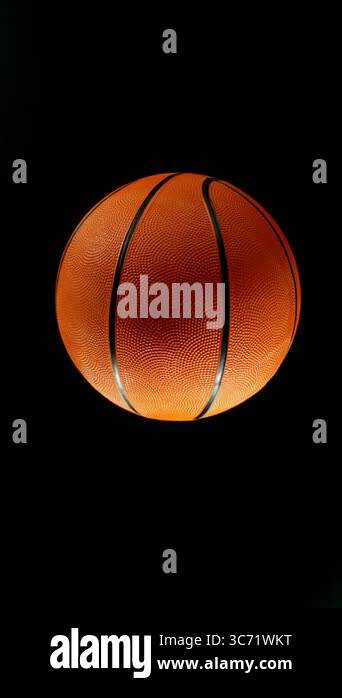 Super Slow Motion of Falling Basketball Ball with Powder Explosion, Top ...