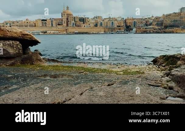 Beautiful panoramic view in cloudy weather of the ancient city of ...
