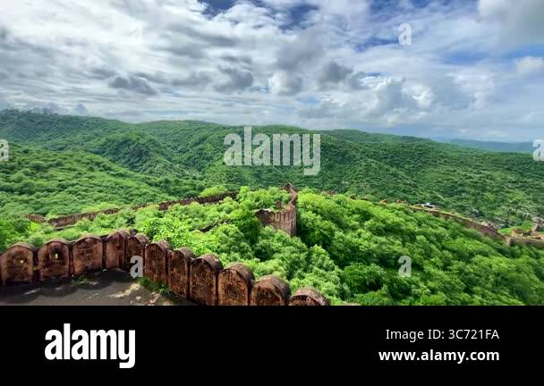 Jaigarh Fort, built in 1726, overlooks Jaipur with massive walls, the ...