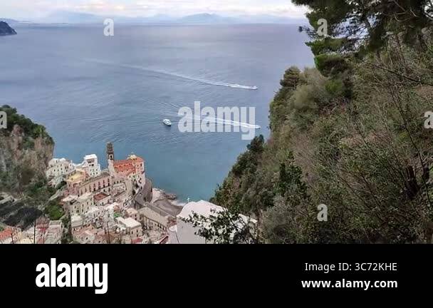 Pontone, Campania, Italy March 17, 2025: Panorama from the top of Monte ...