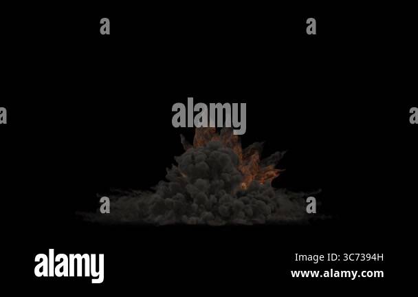 The explosion of a military explosives or flammable with a strong smoke ...