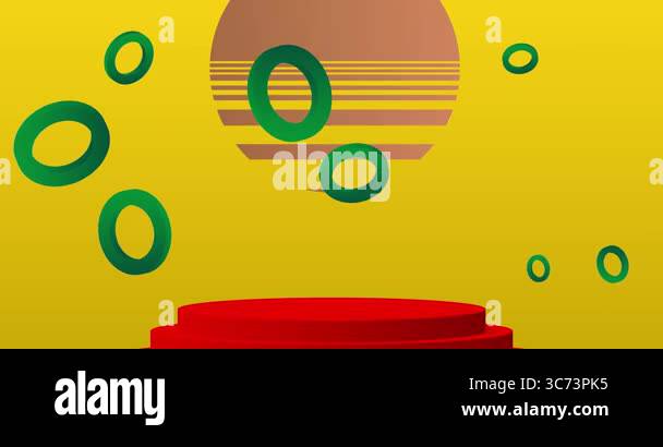Mockup product display animation, cylinder pedestal podium. Stage ...