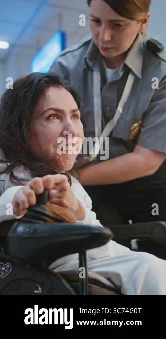 Screening Procedures at Security Checkpoint: Female TSA Officer ...