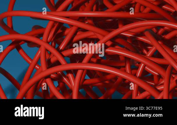 Disorganised computer network cables red 4k animation Stock Video ...
