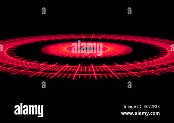 3D HUD Rader Radial Graph Lines X80 Degrees Red Animation Loop Stock ...