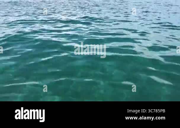 sea water moving gently with the motion of the currents and wind Stock ...