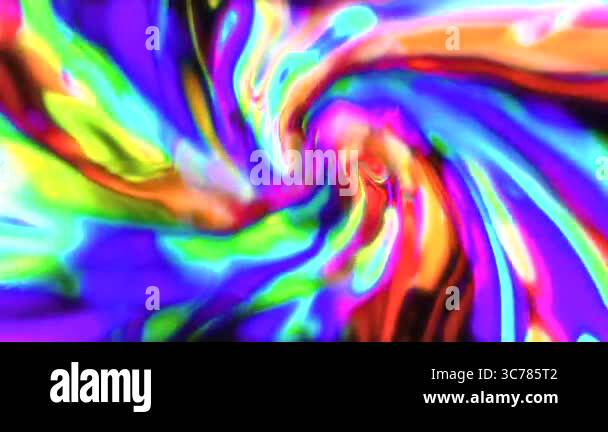 Psychedelic vortex animation looping seamlessly in different color ...