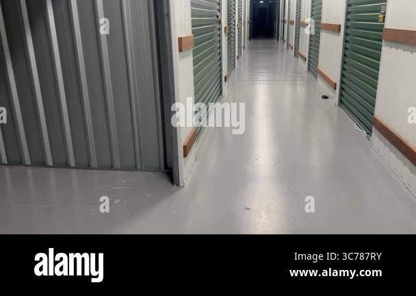 An empty large storage room in a storage facility Stock Video Footage ...
