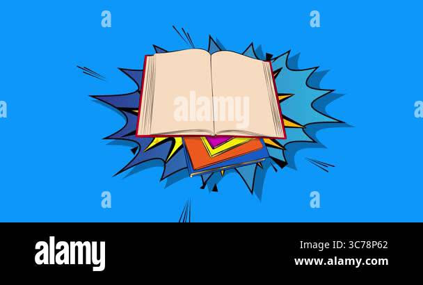 Cartoon book, comic book storytelling video. Retro comics pop art ...