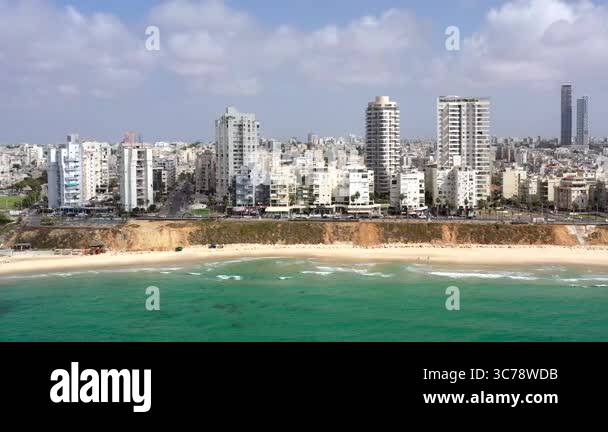 Bat Yam, Israel - September 1, 2021: Aerial view of Bat Yam ...
