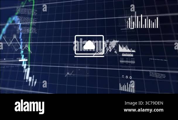 Animation Showing Financial Data Charts And Graphs For Market Trends