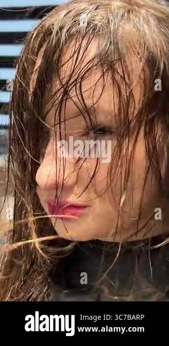 haircut and styling process of cutting and styling a girls hair from ...