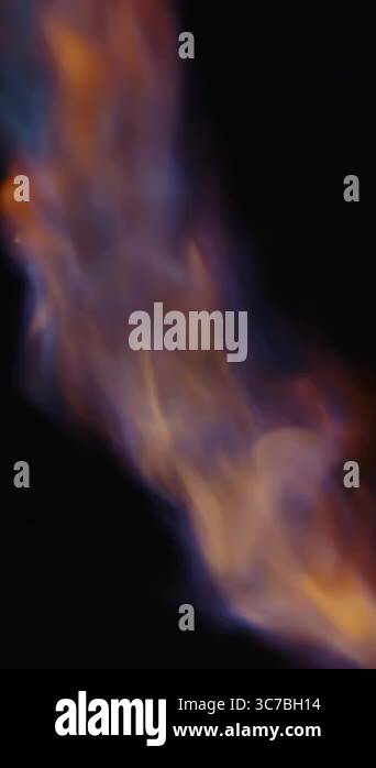 A dynamic flame emerges from the top corner of the frame, showcasing a ...