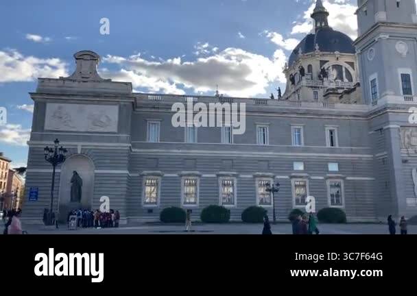 Cathedral of Santa Mara la Real de la Almudena in the centre of Madrid ...