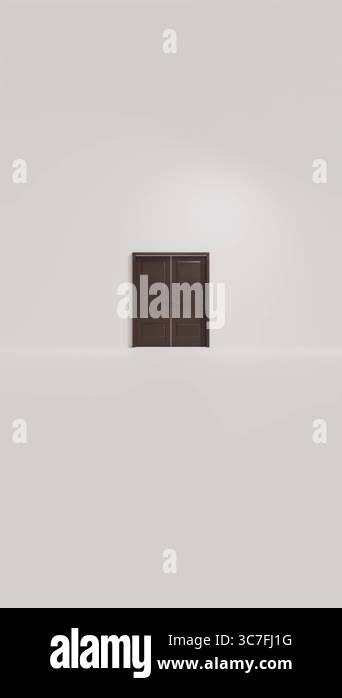 3D loop satisfying door corridor animation Stock Video Footage - Alamy
