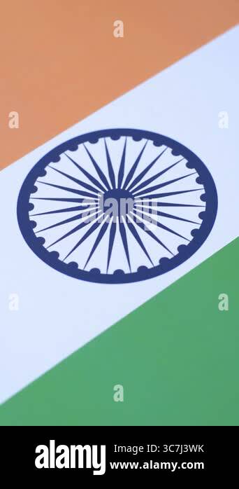 India's national flag as a backdrop for the concept of independence ...