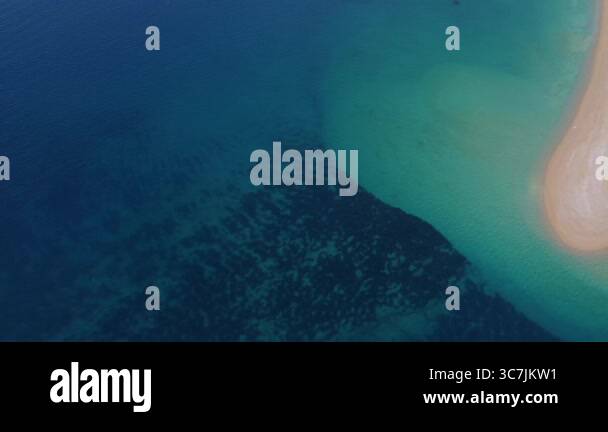 Real, non-AI drone shot of the iconic Croatian sandy spit from above ...