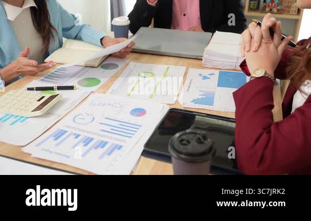 Financial Analysis in Corporate Office Business professionals work ...