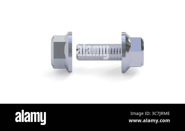 bolt and nut tight animation Stock Video Footage - Alamy
