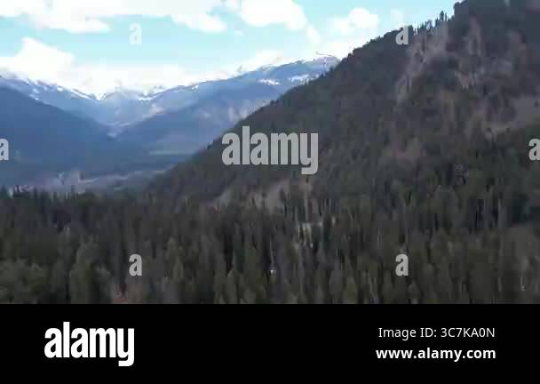 Beautiful baisaran vally of pahalgam kashmir with mountains and forests ...
