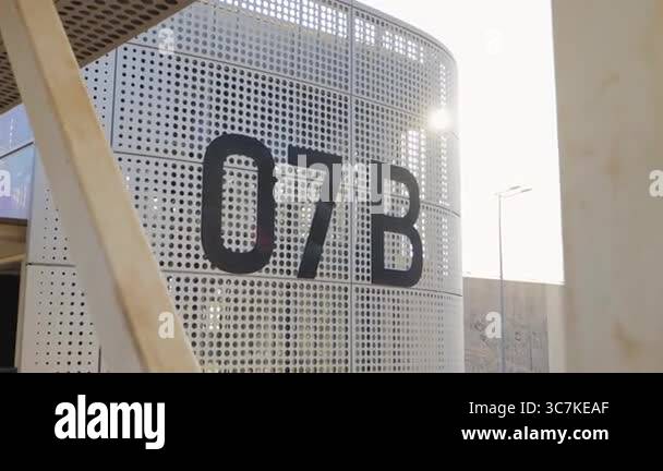 Modern Pedestrian Bridge at King Salman Park. A stunning view of a ...