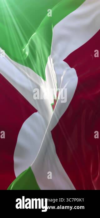 Burundi flag. 4K Vertical. Loop Stock Video Footage - Alamy