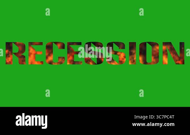 Recession Impact Concept with Green Screen Background | Economic Crisis ...