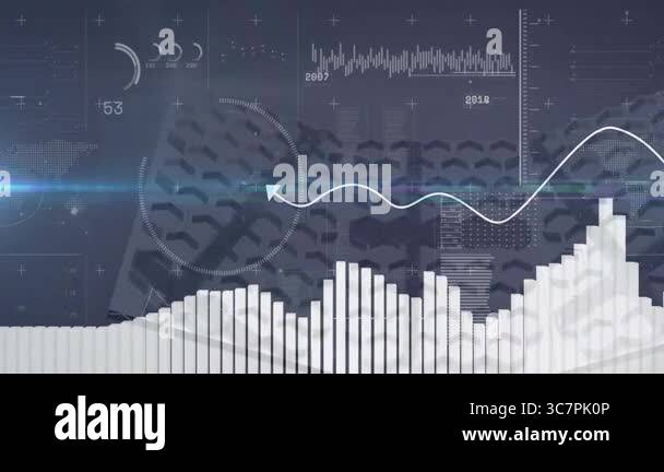 Creating data visualization with graphs and charts for trends and ...