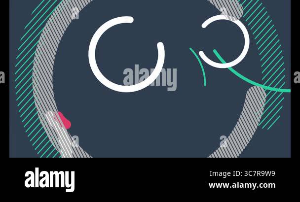 colorful circle abstract looping background animation in 4k Stock Video ...